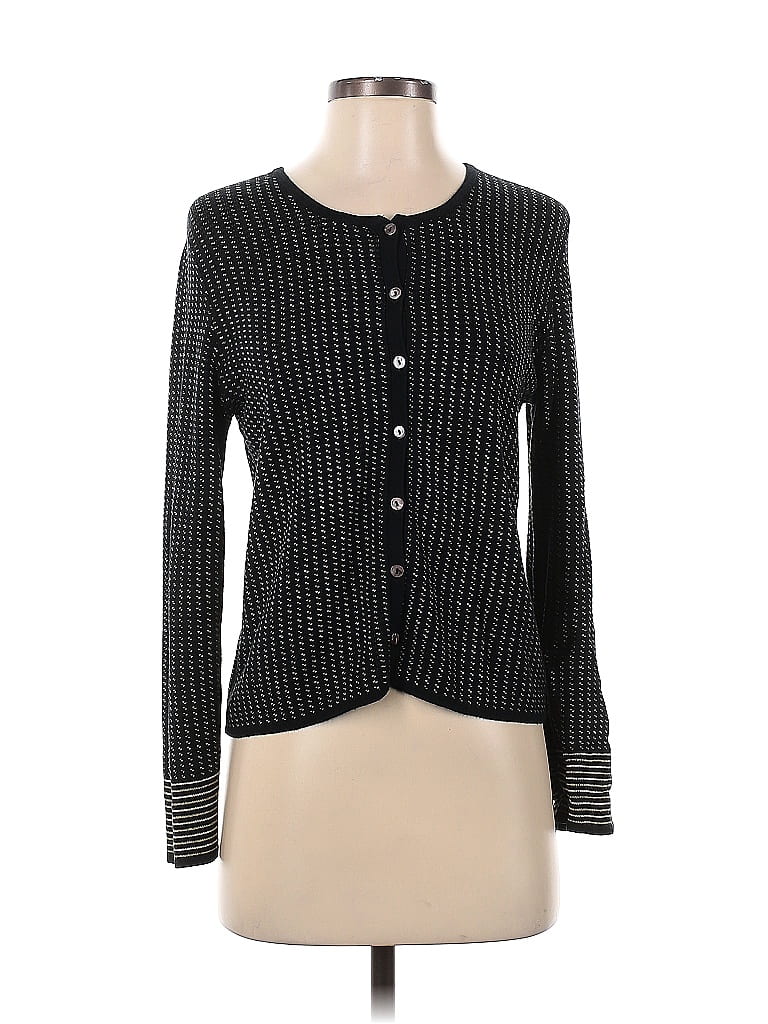 Sigrid Olsen Houndstooth Tweed Black Cardigan Size S - 79% off | ThredUp