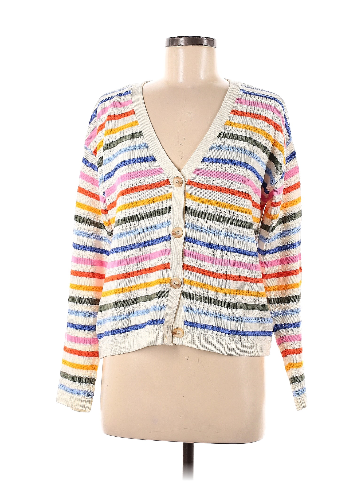 Talbots 100% Cotton White Cardigan Size M - 71% off | ThredUp