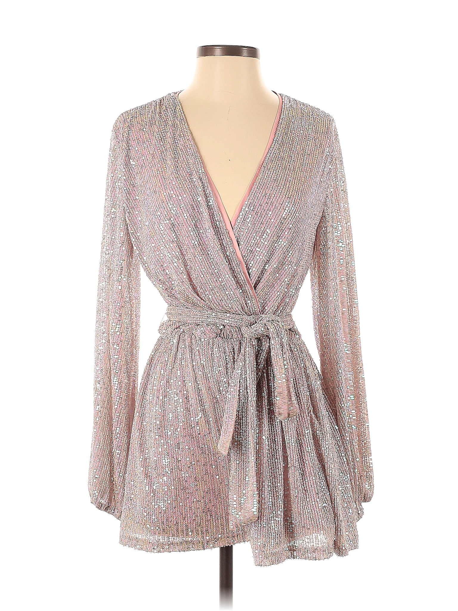 showpo Marled Silver Cocktail Dress Size 4 - 56% off | ThredUp