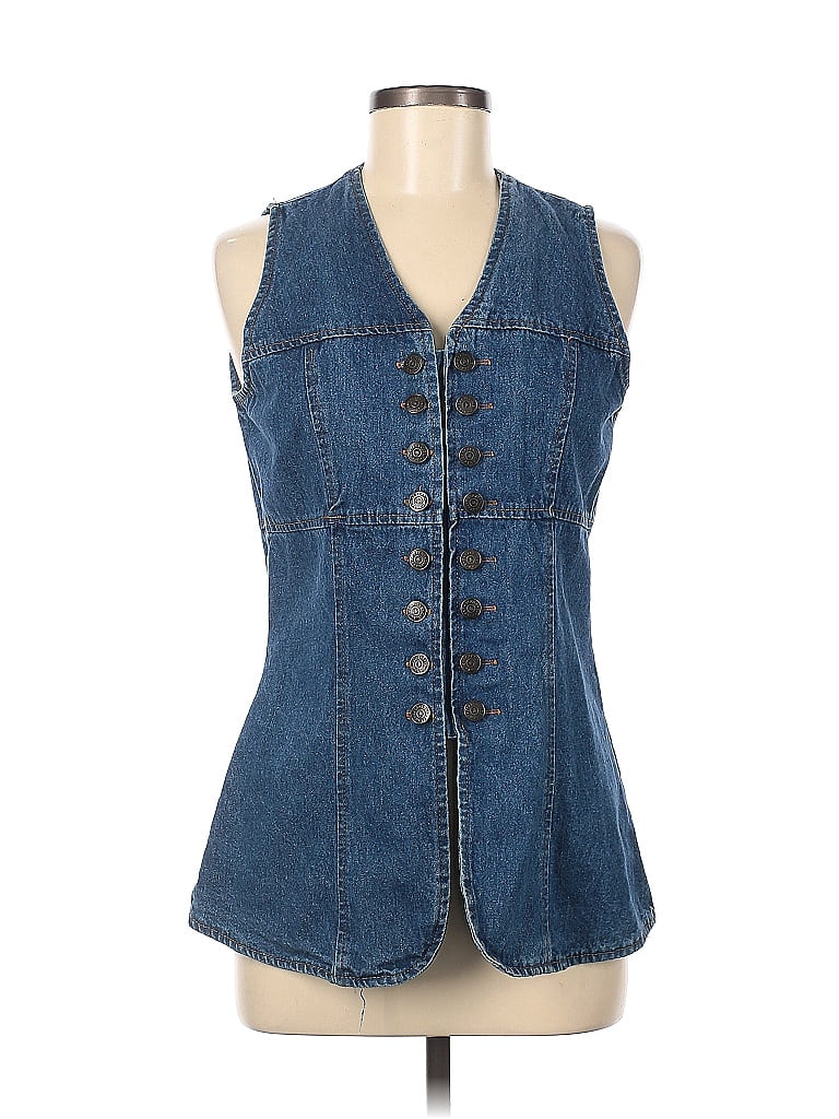 Assorted Brands 100% Cotton Blue Denim Vest Size M - 51% off | ThredUp