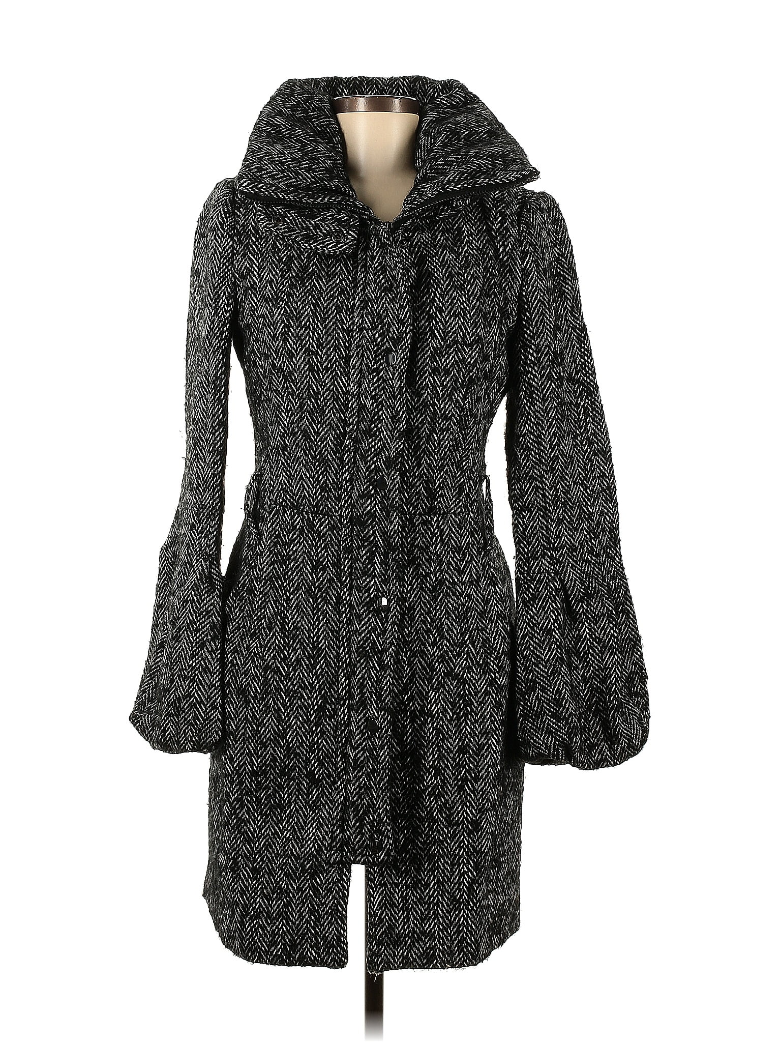 Zara Basic Marled Gray Wool Coat Size M - 52% off | ThredUp