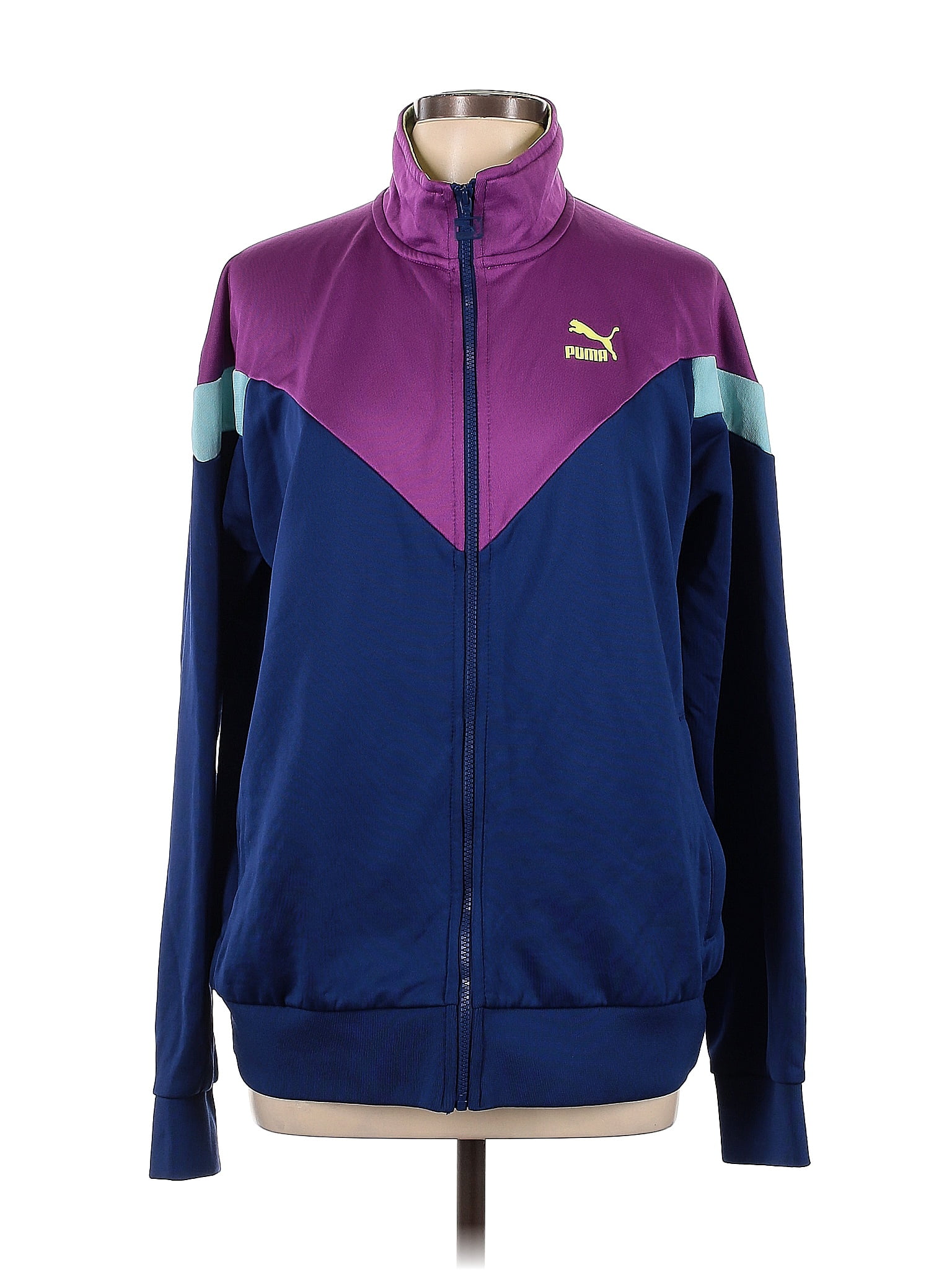 Puma Color Block Purple Track Jacket Size L - 63% off | ThredUp
