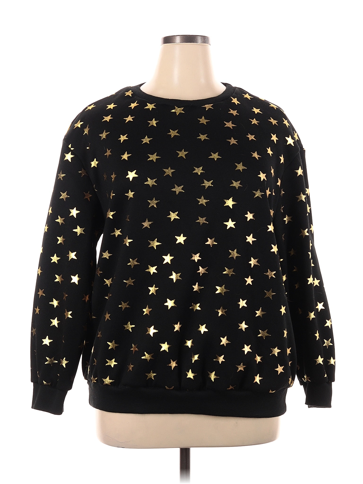 Shein Stars Black Sweatshirt Size 1X (Plus) - 34% off | ThredUp