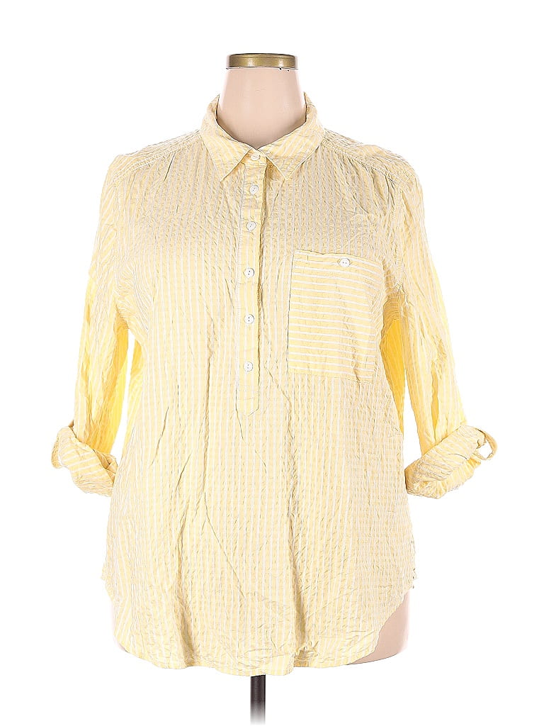 Chico's Yellow Long Sleeve Button-Down Shirt Size XXL (4) - 73% off ...