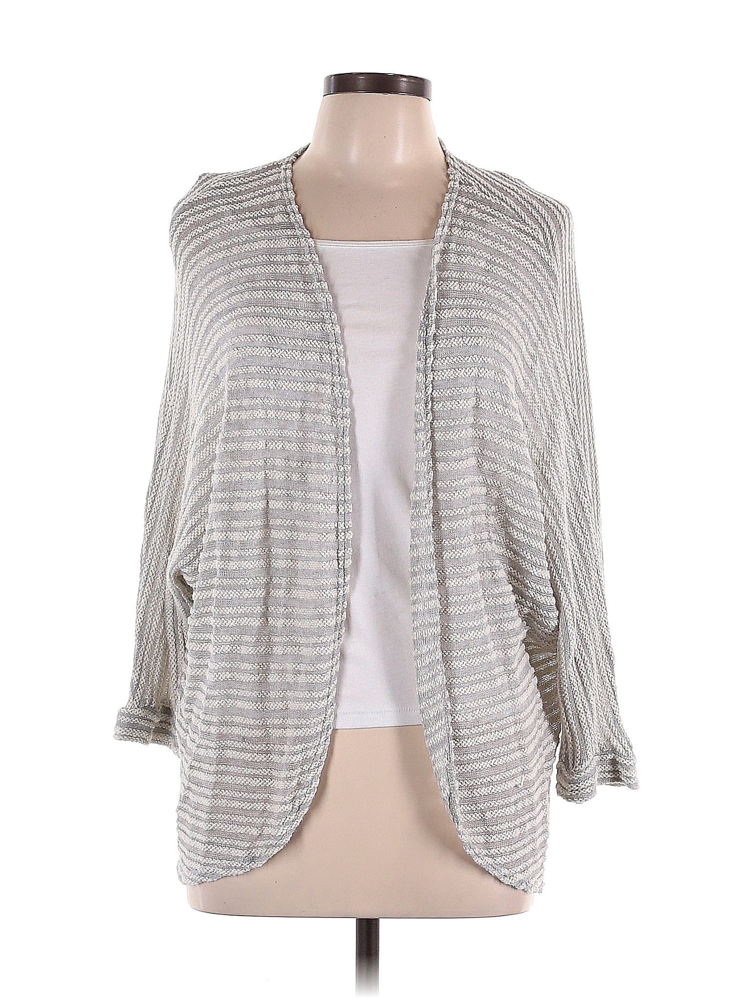 AB Studio Gray Cardigan Size L - 48% off | ThredUp