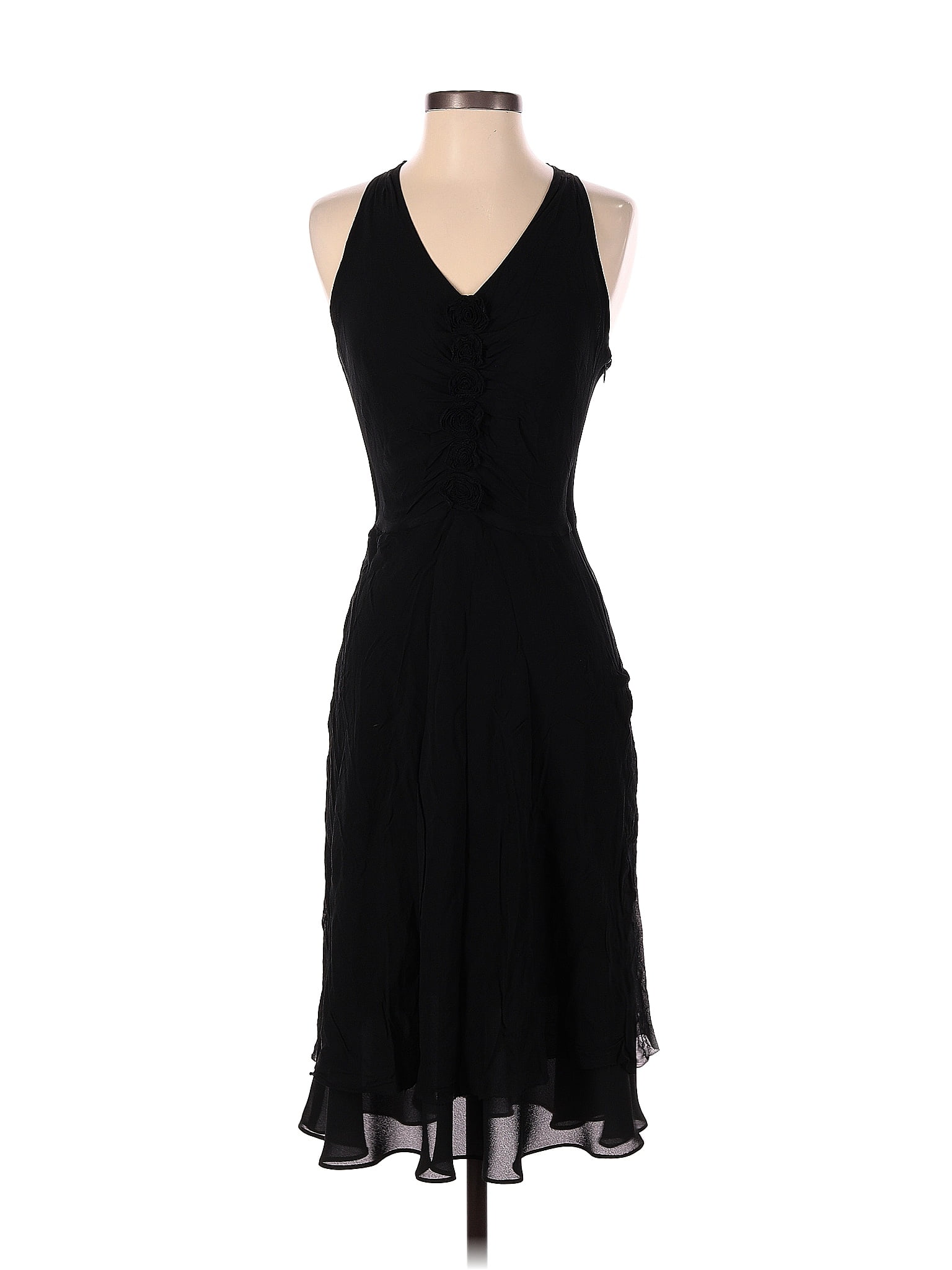 Ann Taylor 100 Silk Black Cocktail Dress Size 2 78 Off Thredup