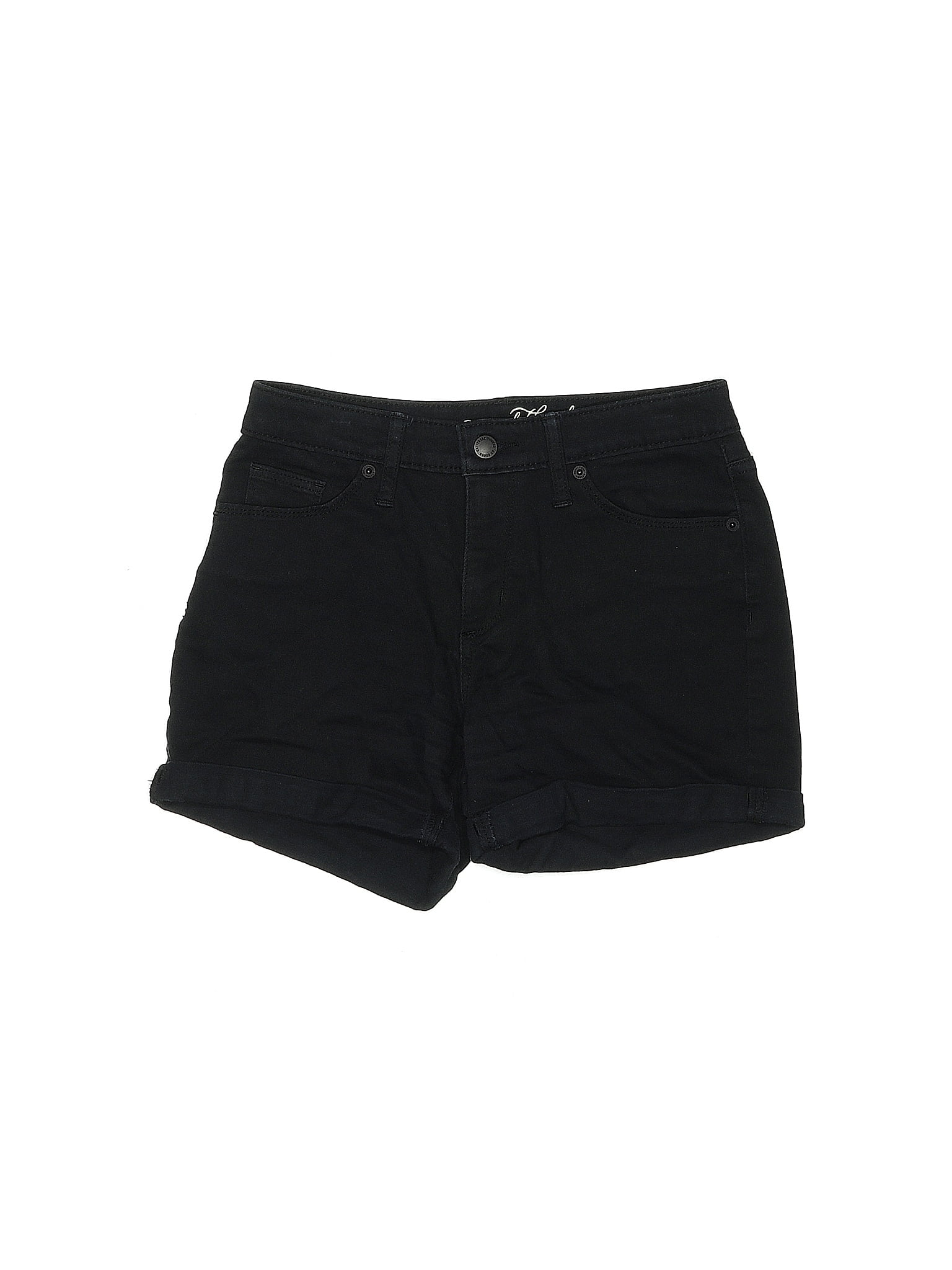 Universal Thread Solid Black Denim Shorts Size 0 - 42% off | ThredUp