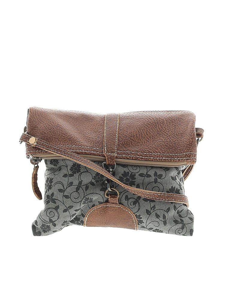 Myra Bag 100% Cotton Jacquard Marled Acid Wash Print Gray Crossbody Bag ...