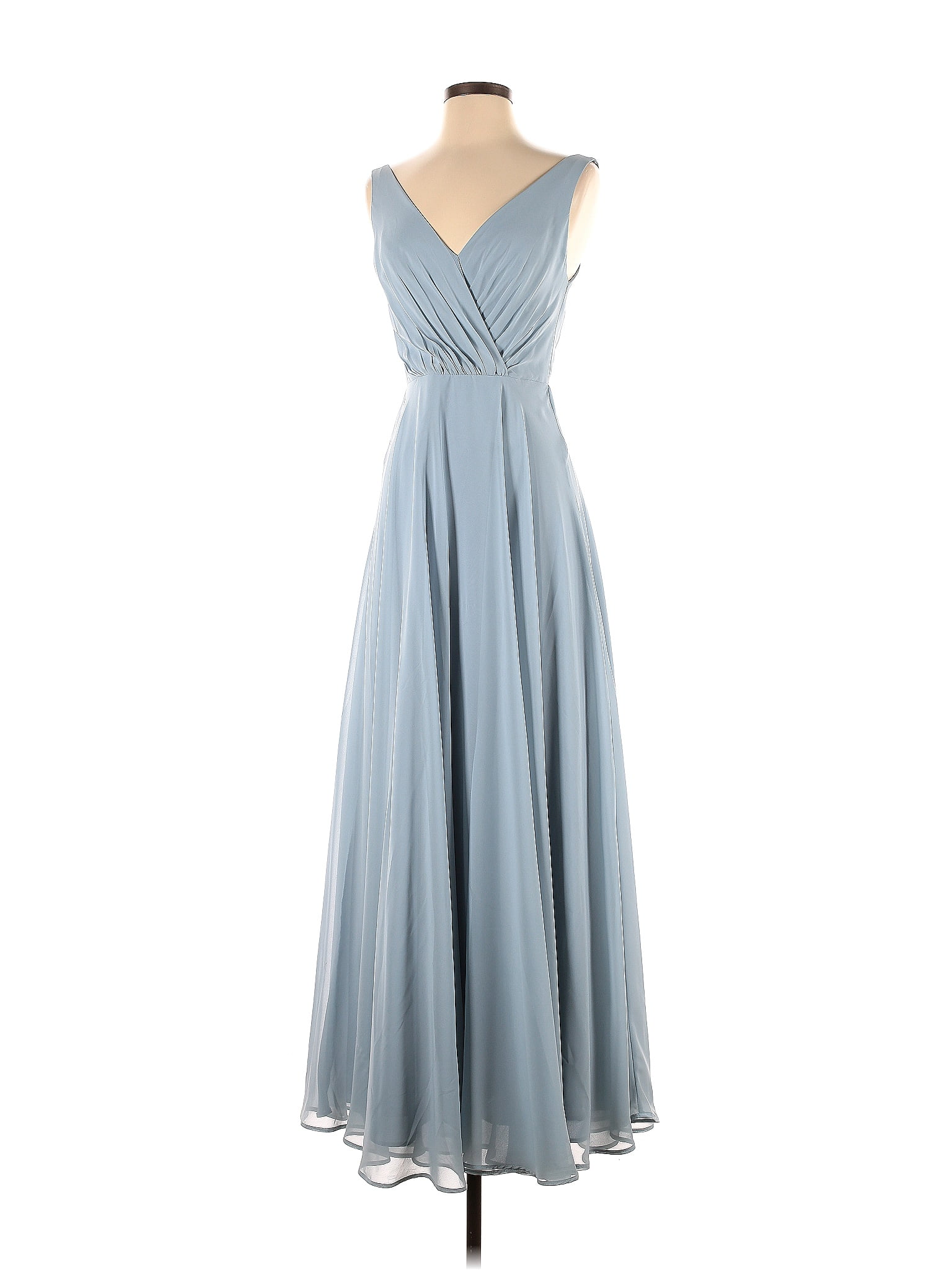 Celebrate DB Studio 100% Polyester Gray Blue Cocktail Dress Size 0 - 64 ...