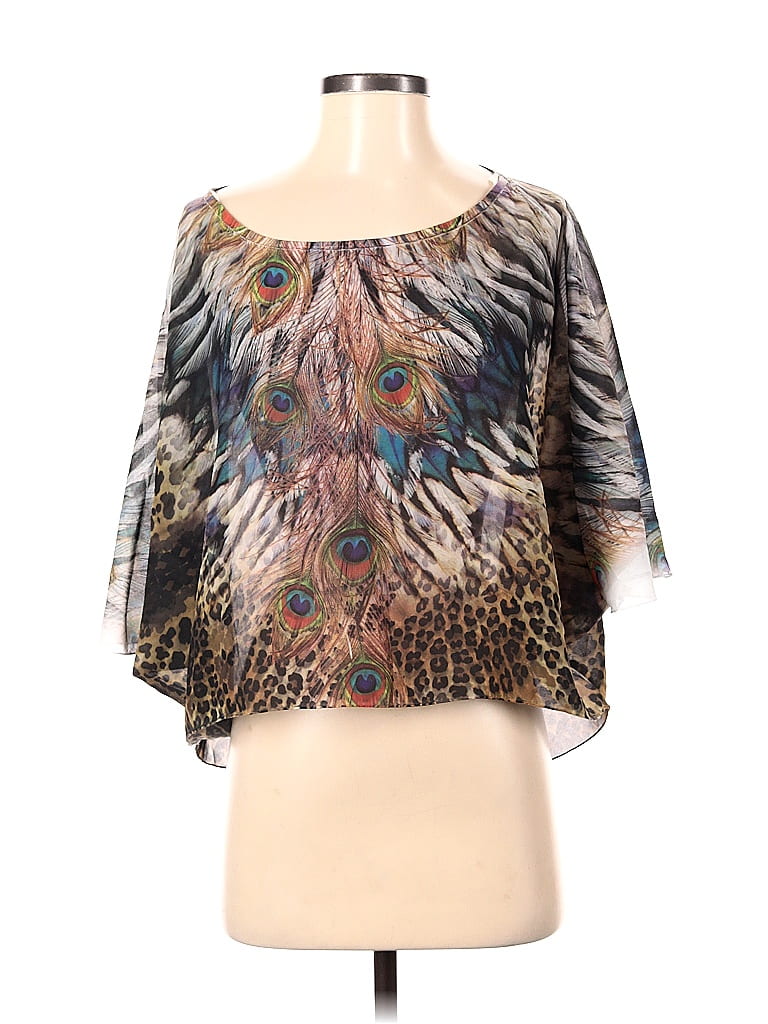 Body Central 100% Polyester Black Short Sleeve Blouse Size S - 47% off ...