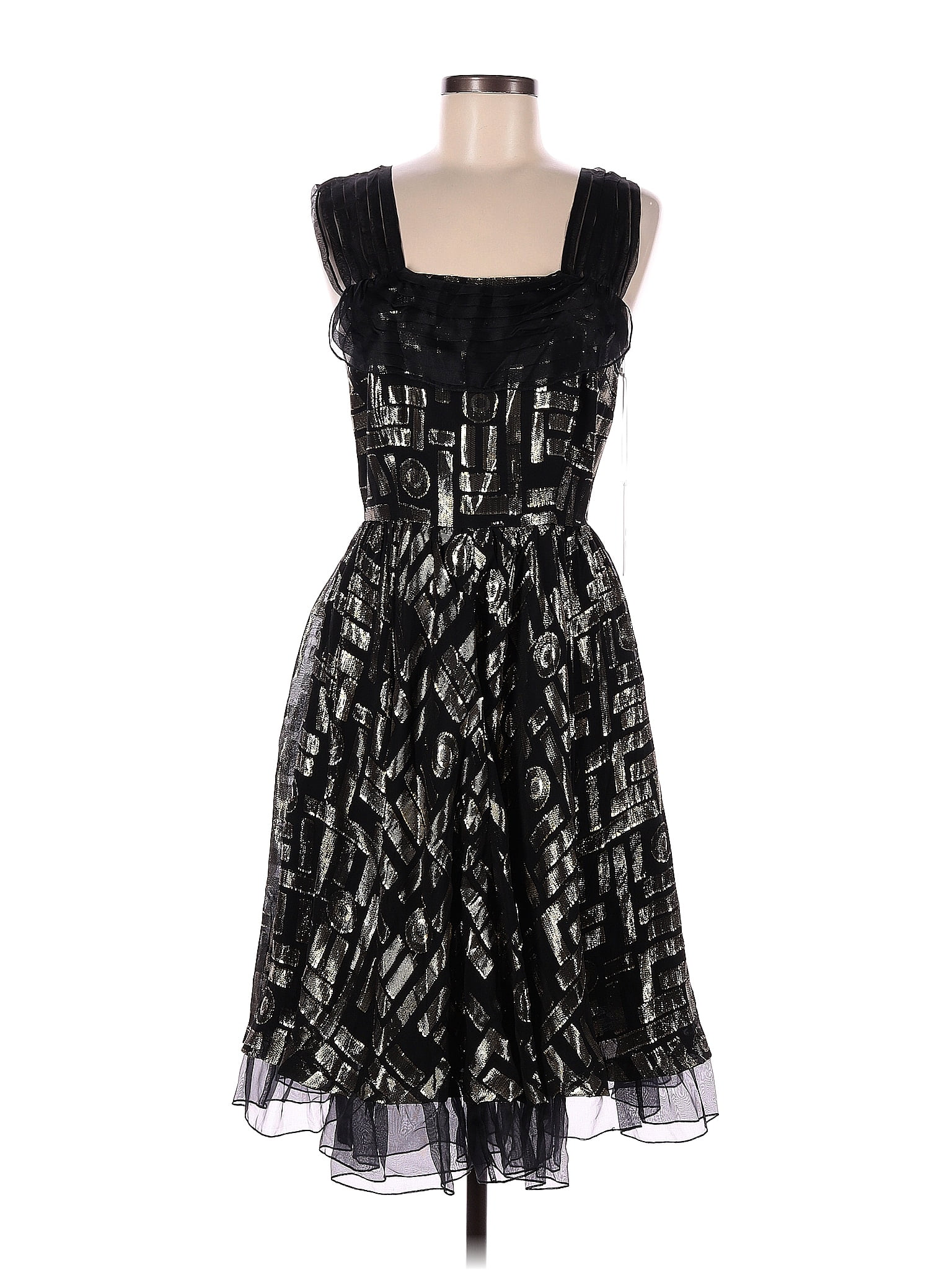 2b Rych Jacquard Damask Black Cocktail Dress Size 8 - 78% off | ThredUp