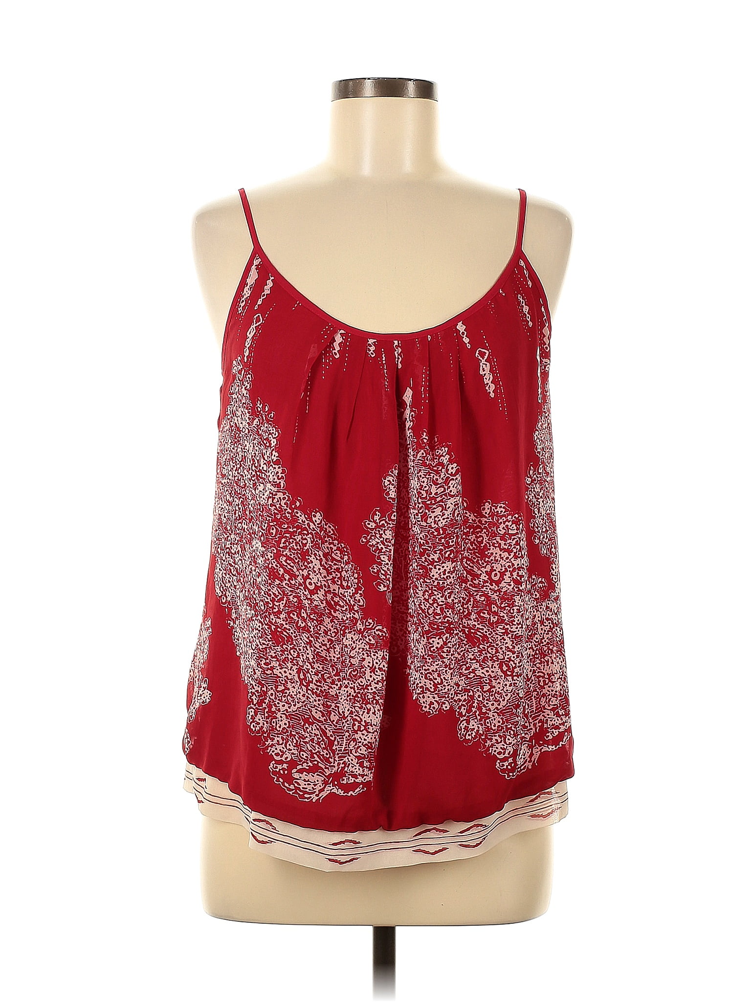 Cabi 100 Polyester Red Sleeveless Blouse Size M 70 Off Thredup