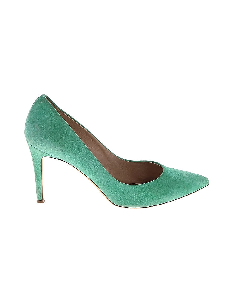 J.Crew Color Block Green Heels Size 12 - 75% off | ThredUp