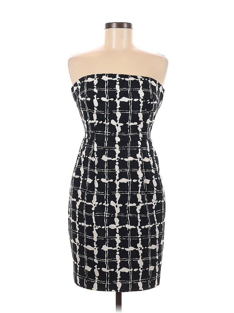 Express Design Studio Jacquard Grid Graphic Black Cocktail Dress Size 6 ...