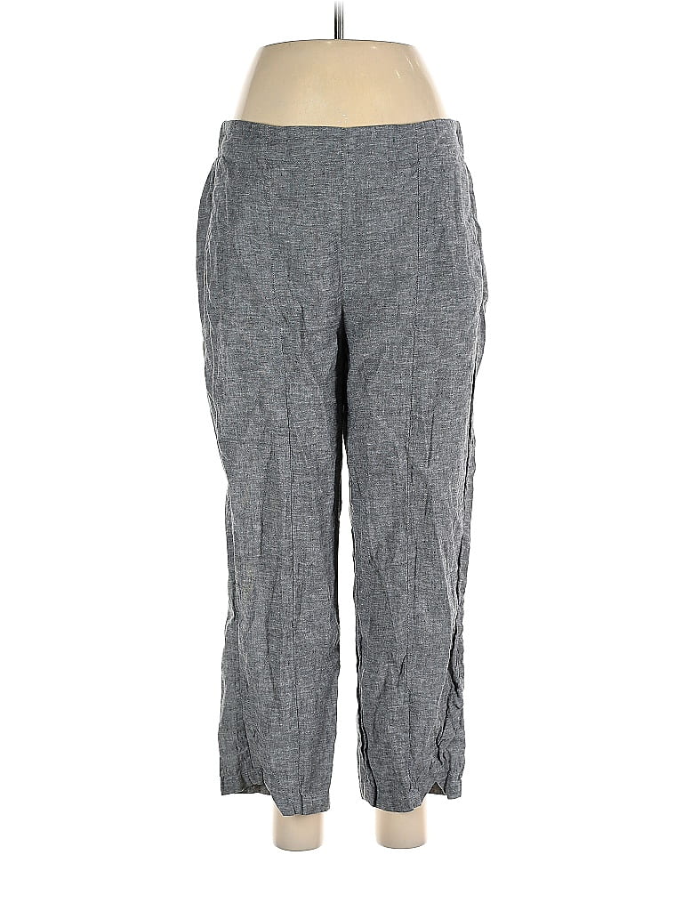 Habitat Marled Solid Tweed Chevron-herringbone Gray Casual Pants Size M ...