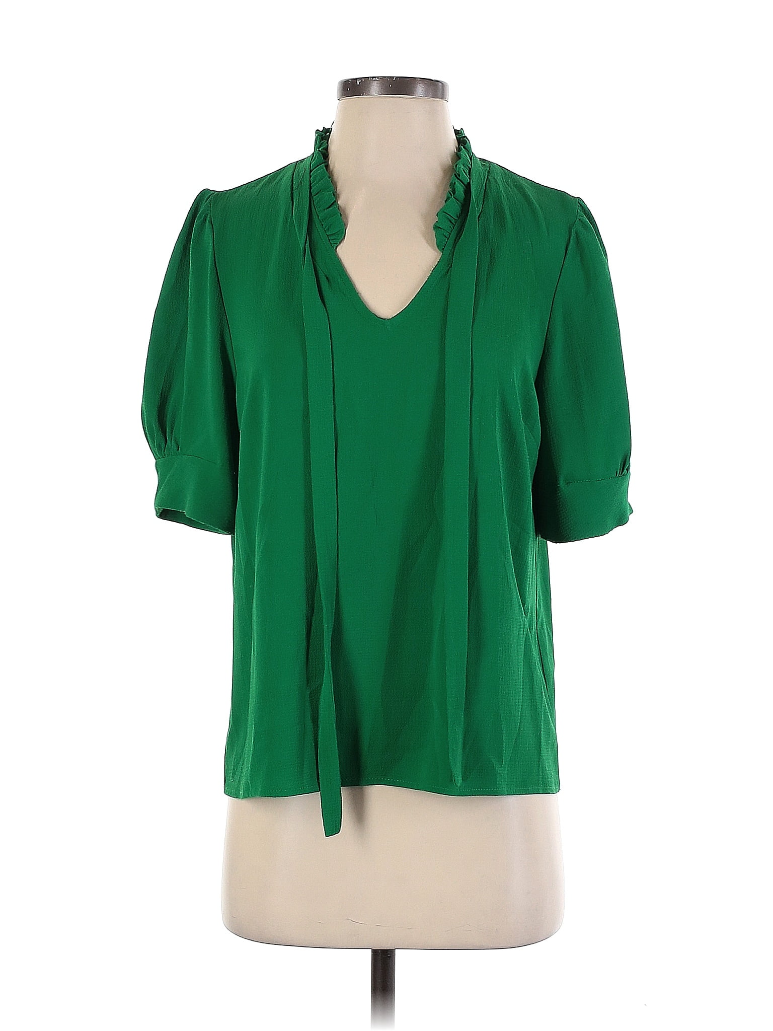 CeCe Green Short Sleeve Blouse Size S - 70% off | ThredUp