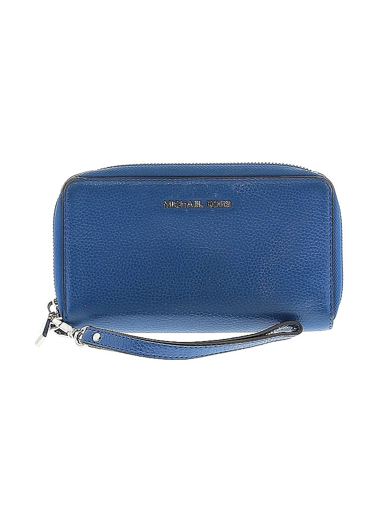 MICHAEL Michael Kors Blue Leather Wristlet One Size - 68% off | ThredUp