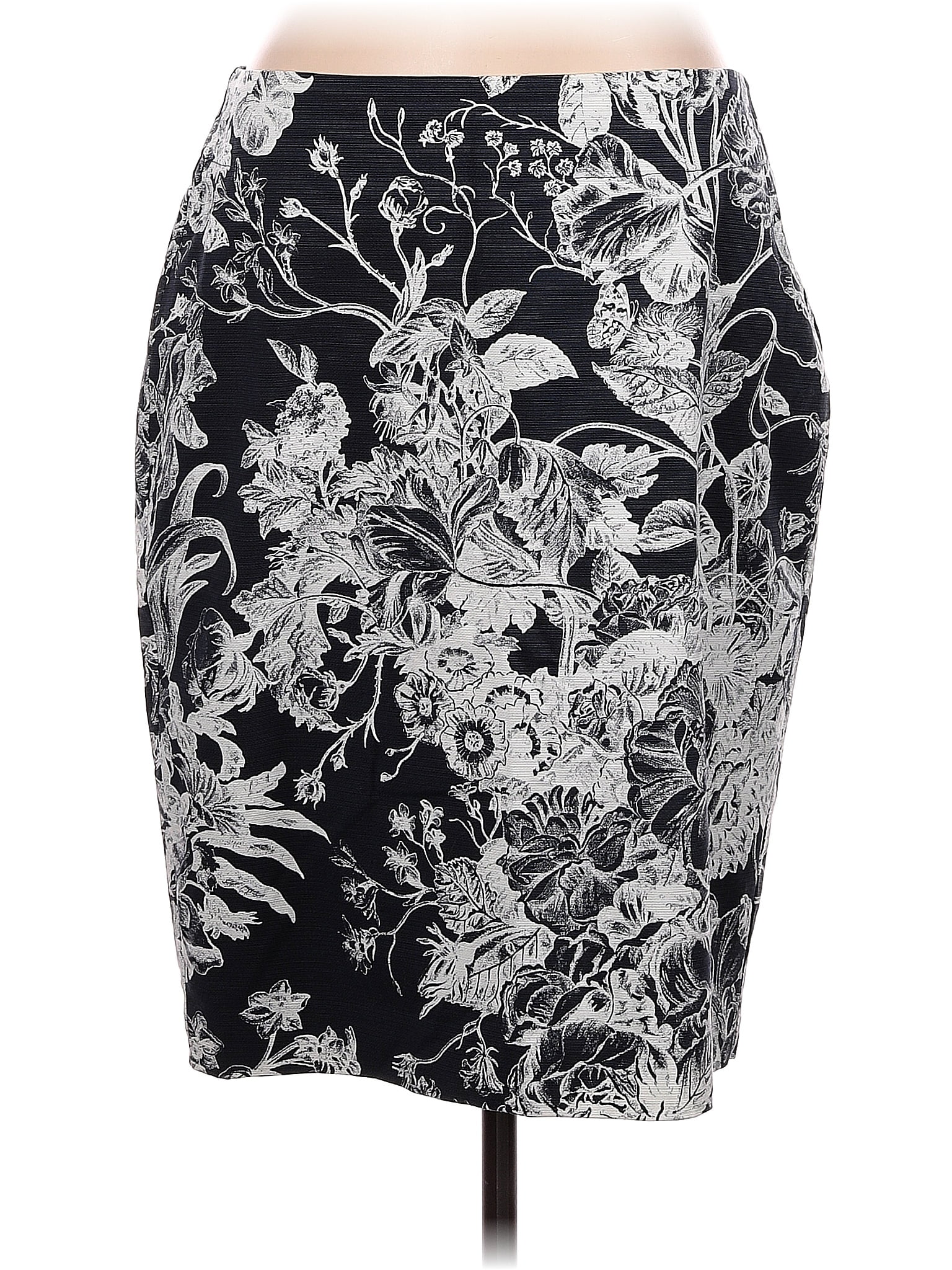 Ann Taylor Loft Jacquard Floral Motif Damask Paisley Baroque Print