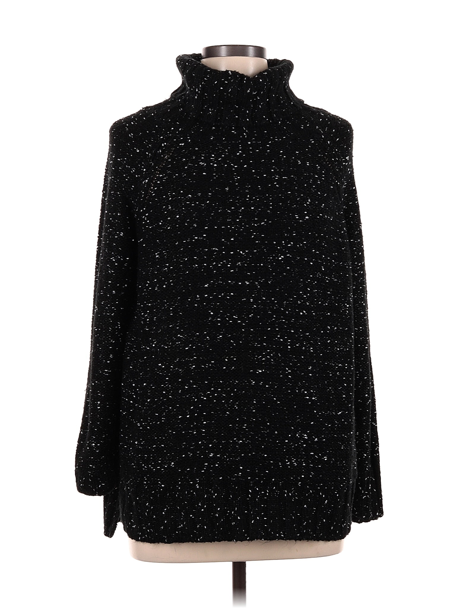 Doe & Rae 100% Acrylic Tweed Black Turtleneck Sweater Size M - 71% off ...
