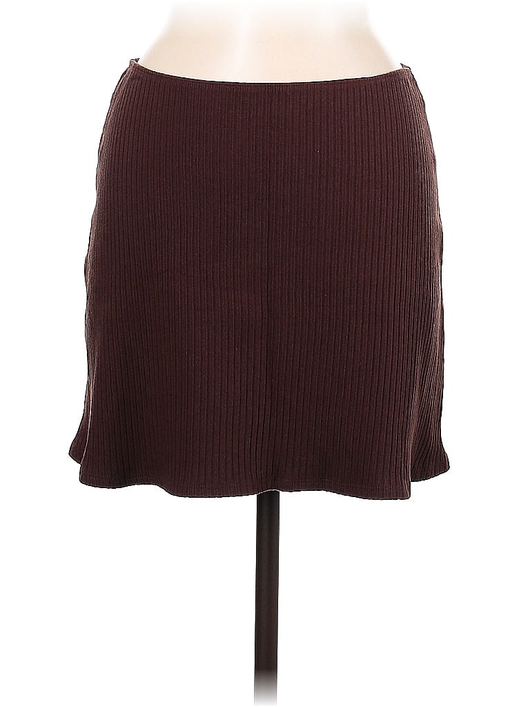 Reformation Solid Burgundy Casual Skirt Size M 70 Off Thredup