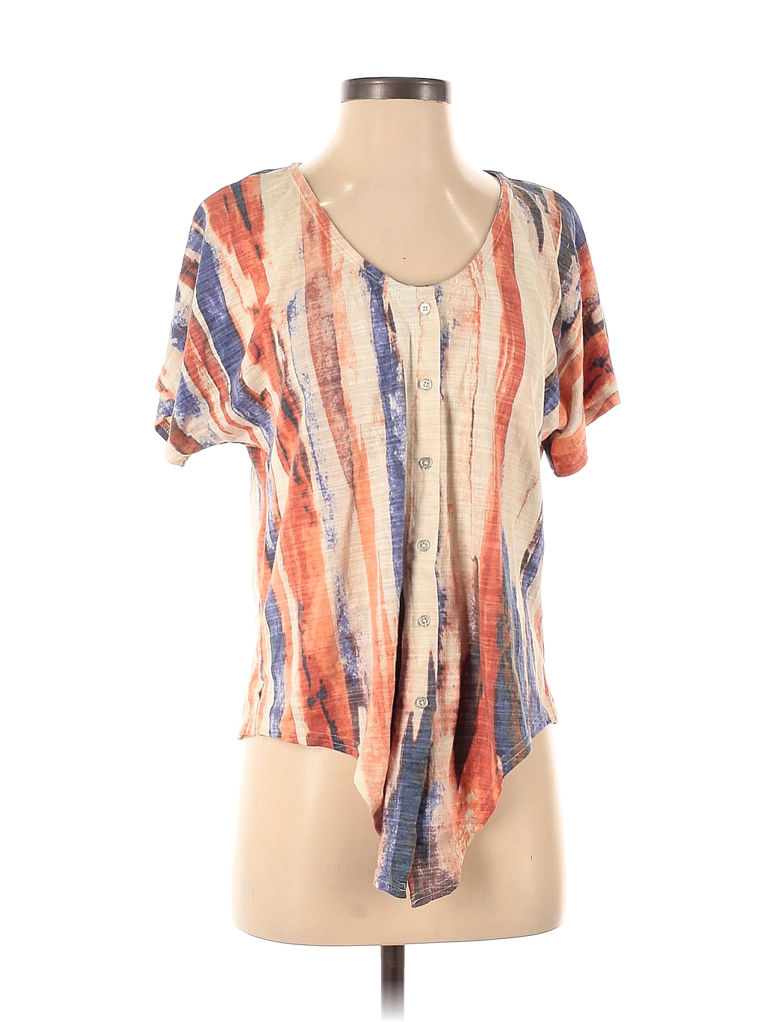Zac And Rachel Orange Short Sleeve Blouse Size S 44 Off Thredup