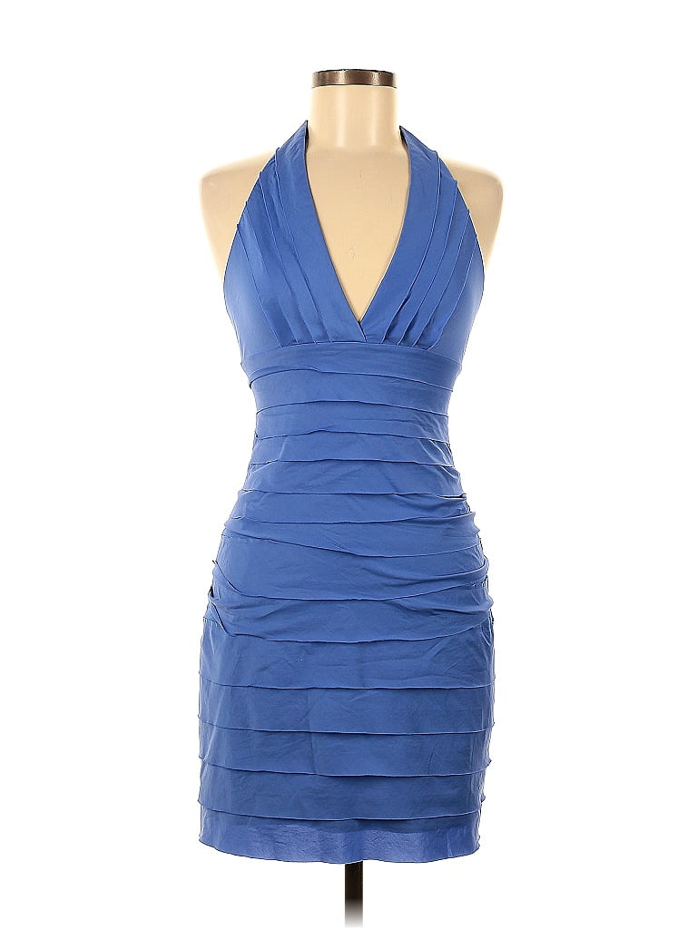 Bcbgmaxazria Blue Cocktail Dress Size 6 89 Off Thredup