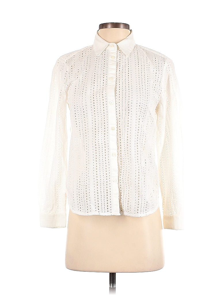 Banana Republic 100% Cotton Ivory Long Sleeve Button-Down Shirt Size XS - 75% off | ThredUp