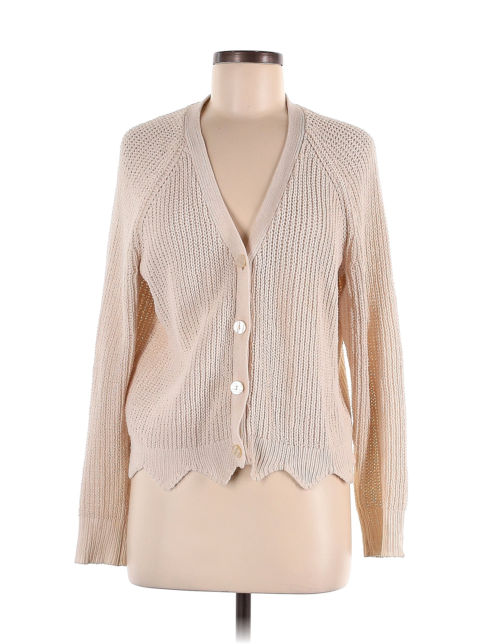 LC Lauren Conrad 100% Polyester Tan Cardigan Size M - 71% off | ThredUp
