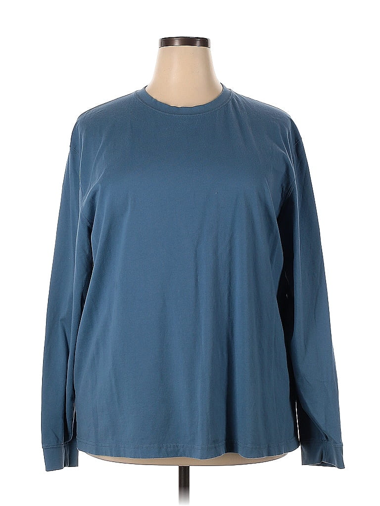 L.L.Bean 100% Cotton Blue Long Sleeve T-Shirt Size XXL - 16% off | ThredUp