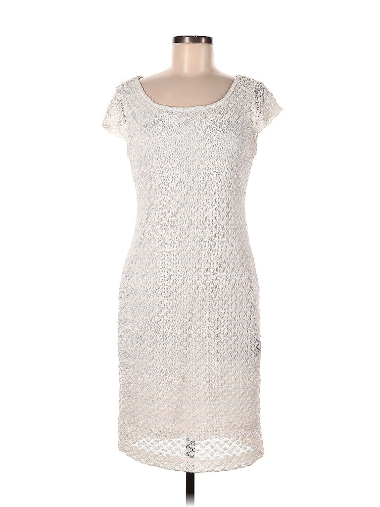 Sharagano Marled Ivory Cocktail Dress Size 10 - 71% off | ThredUp
