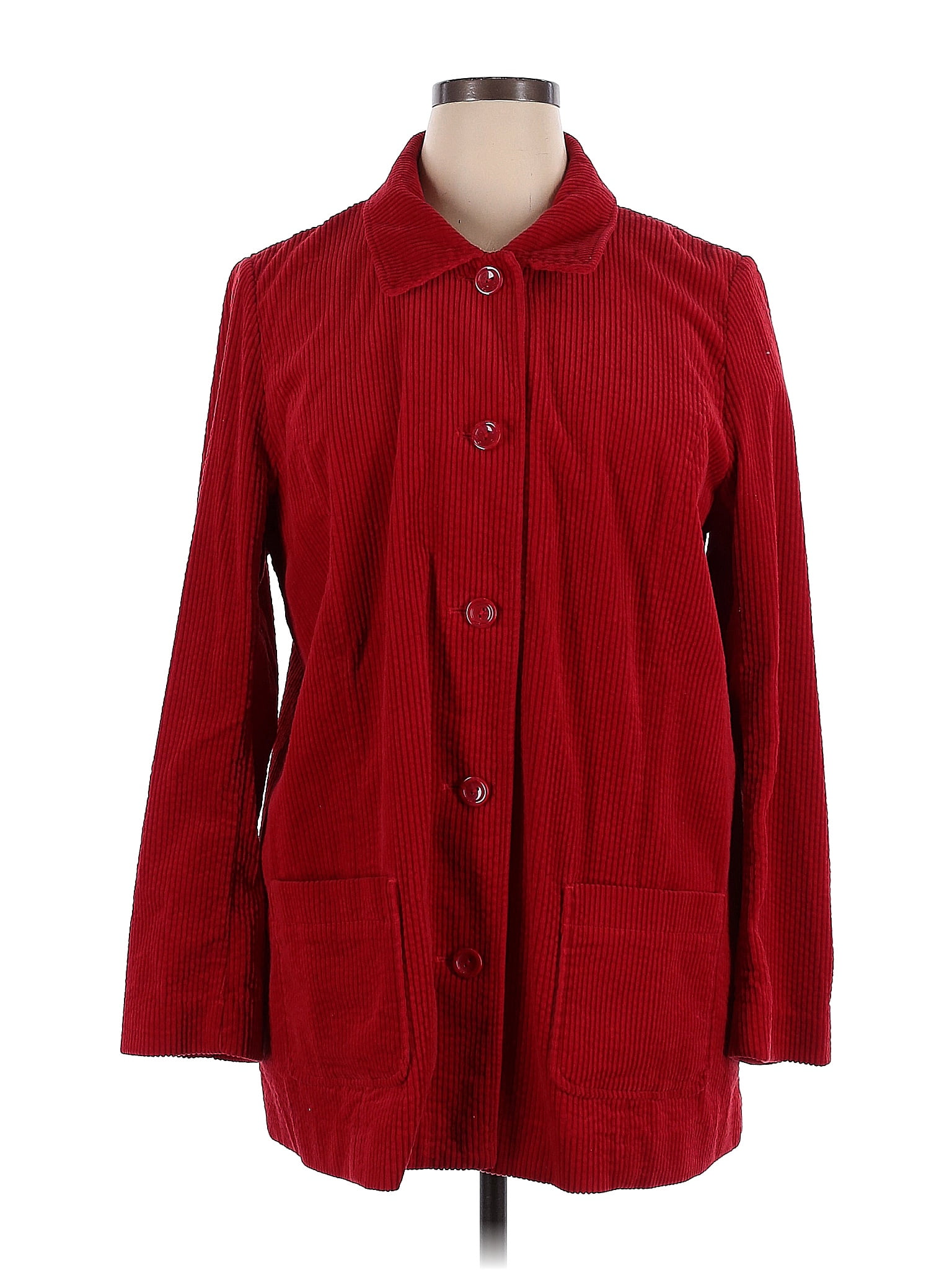 J.Jill 100% Cotton Red Jacket Size XL - 72% off | ThredUp