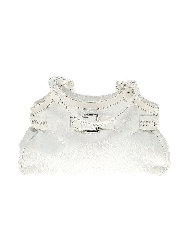 Michael Rome Designs 100% Leather White Leather Shoulder Bag One Size ...
