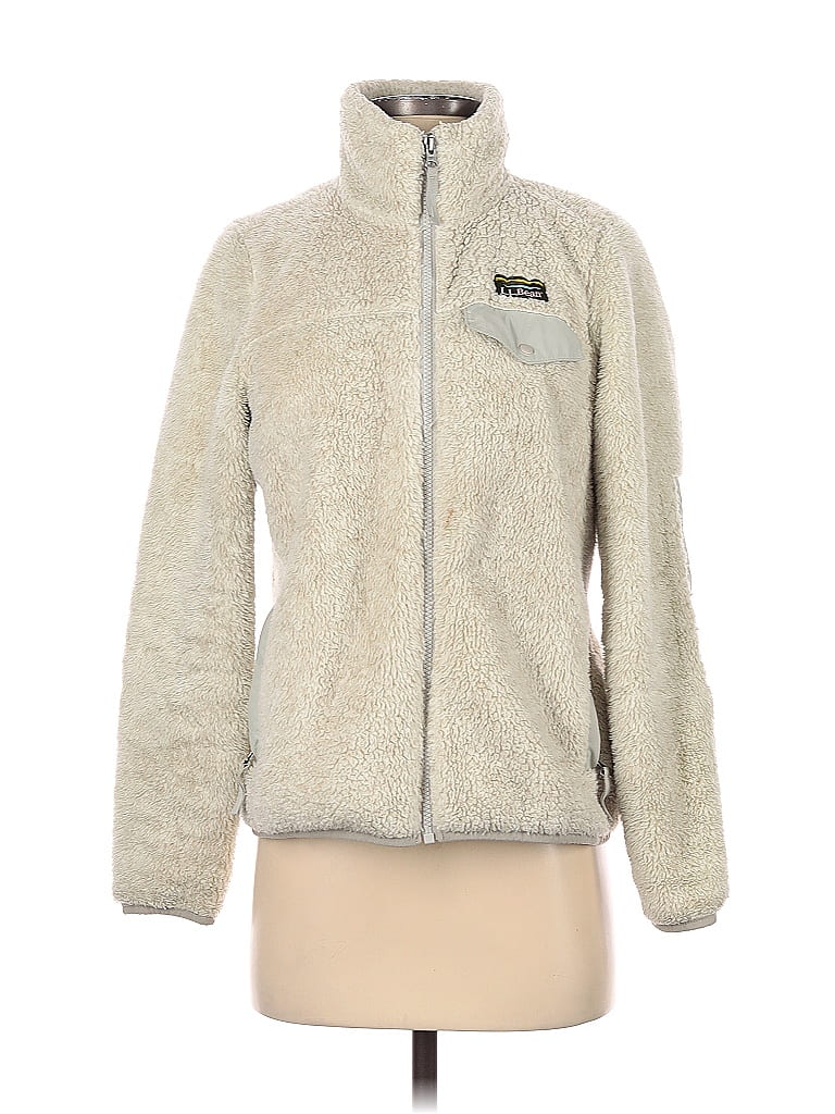 L.L.Bean 100% Polyester Solid Ivory Fleece Size XS - 42% off | ThredUp