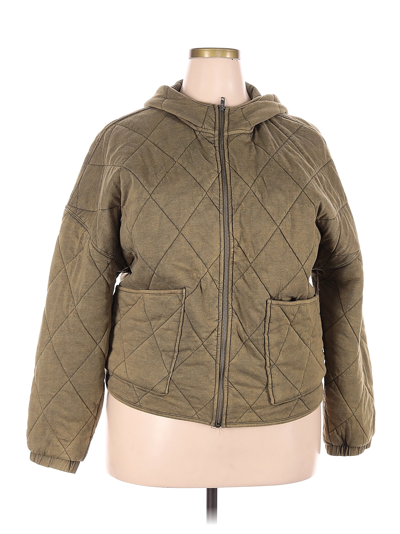 Wild Fable Argyle Grid Green Coat Size XXL - 41% off | ThredUp