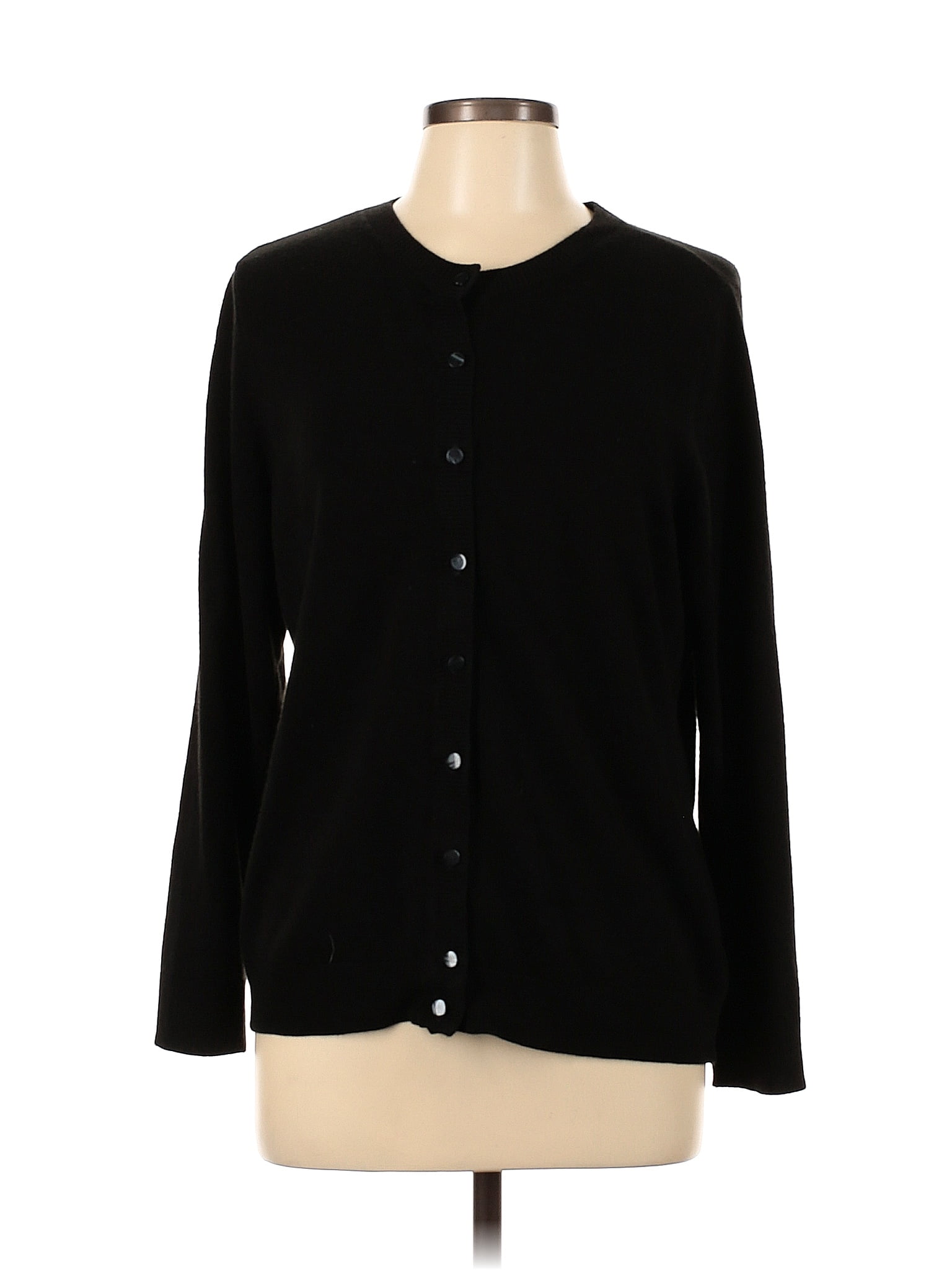 Croft & Barrow 100% Acrylic Black Cardigan Size L (Petite) - 56% off ...