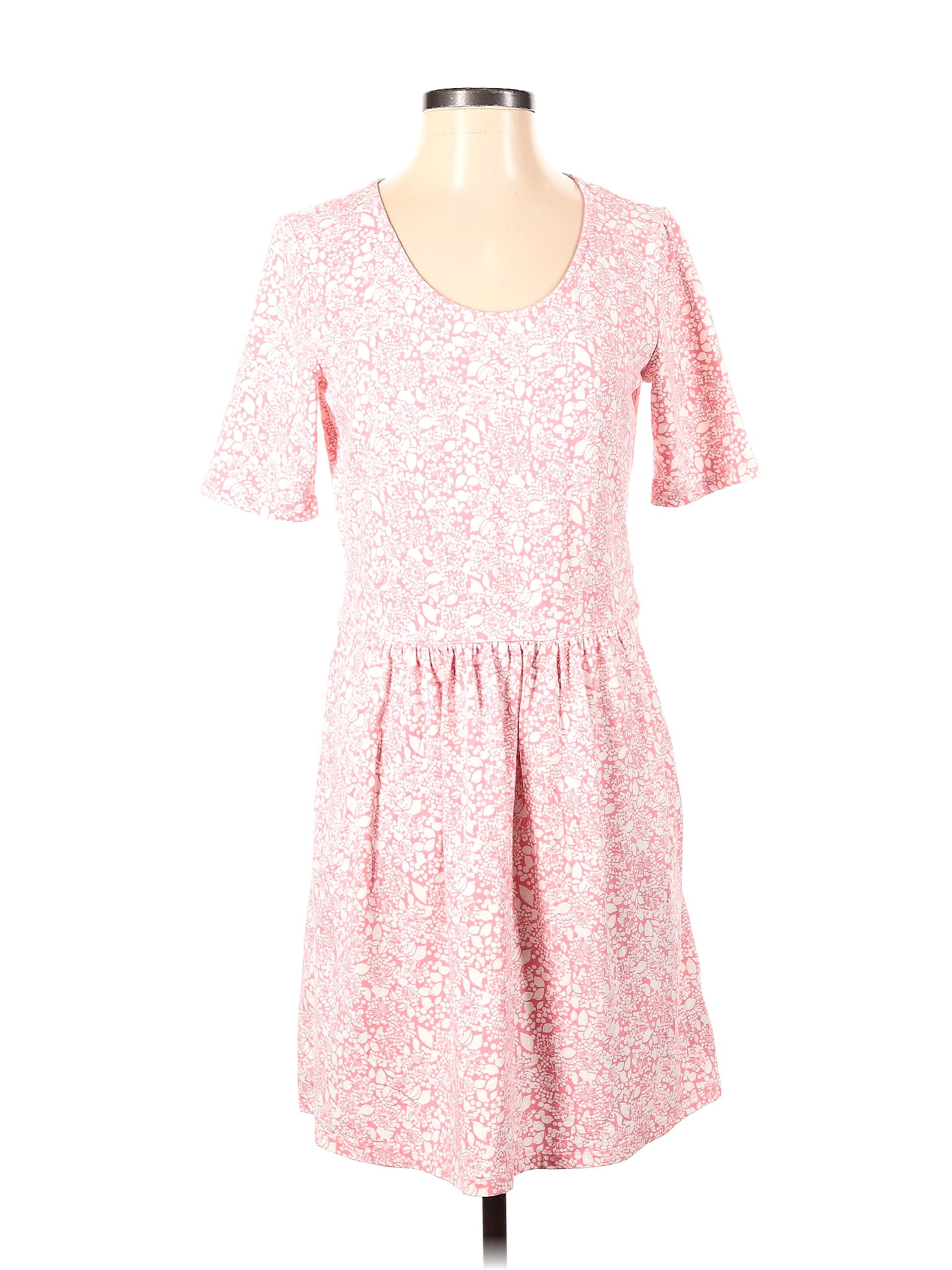 Lands End Marled Floral Motif Pink Casual Dress Size S 78 Off Thredup