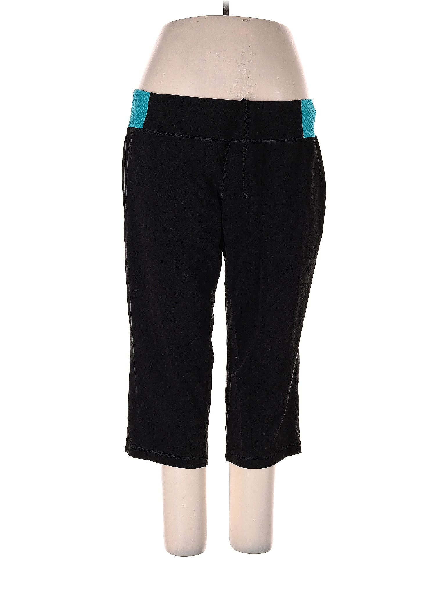 Danskin Now 100% Cotton Color Block Black Active Pants Size 2X (Plus ...