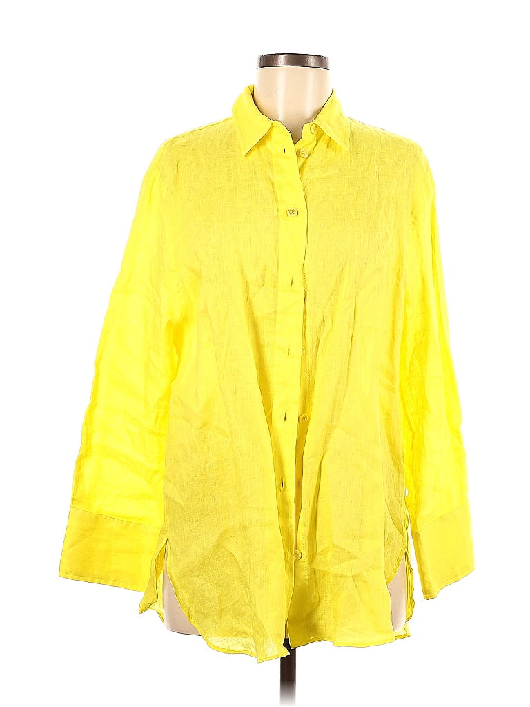 Zara Yellow Long Sleeve Button Down Shirt Size S 46 Off Thredup