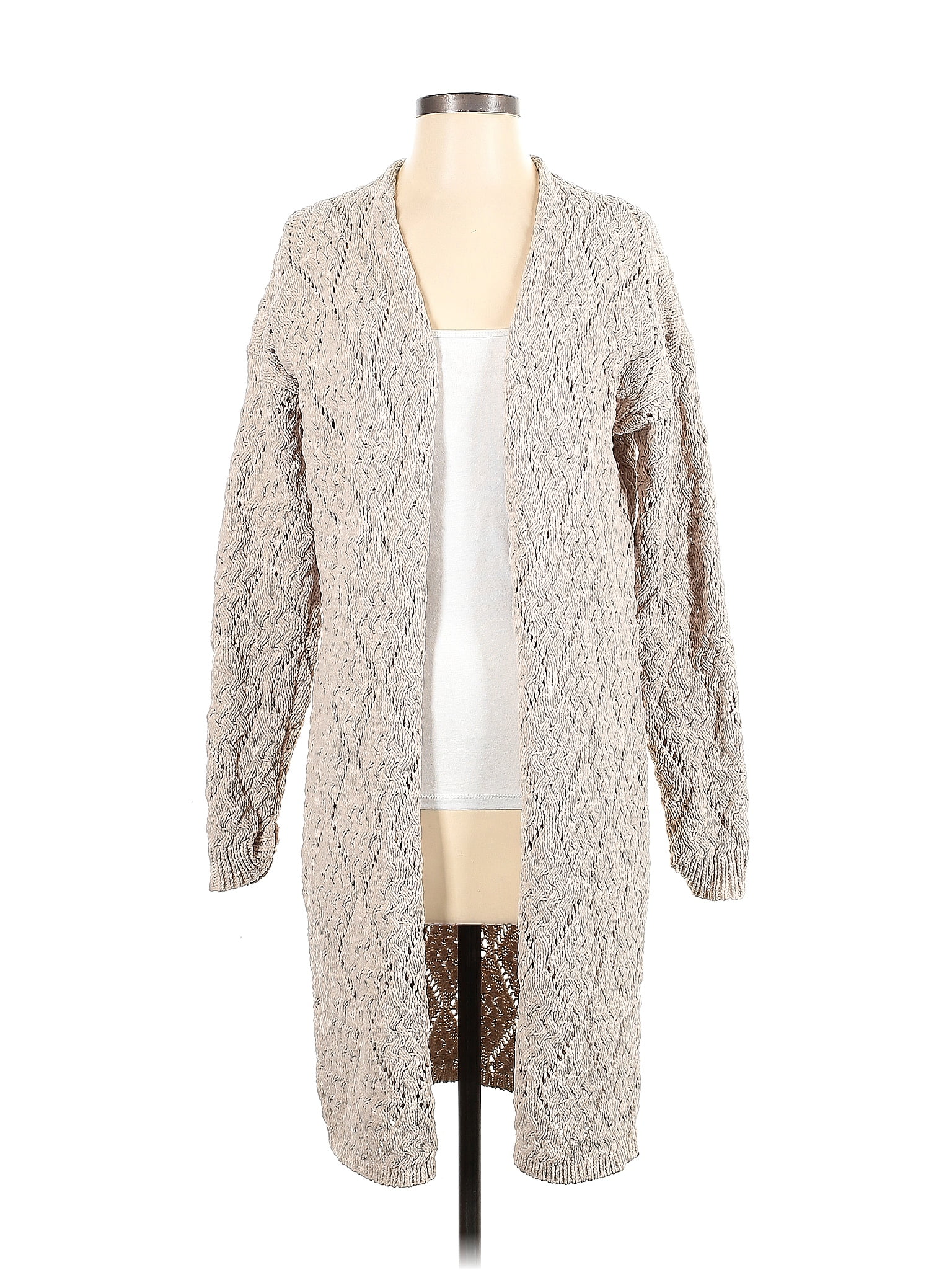 Moon & Madison 100% Polyester Tan Gray Cardigan Size S - 58% off | ThredUp