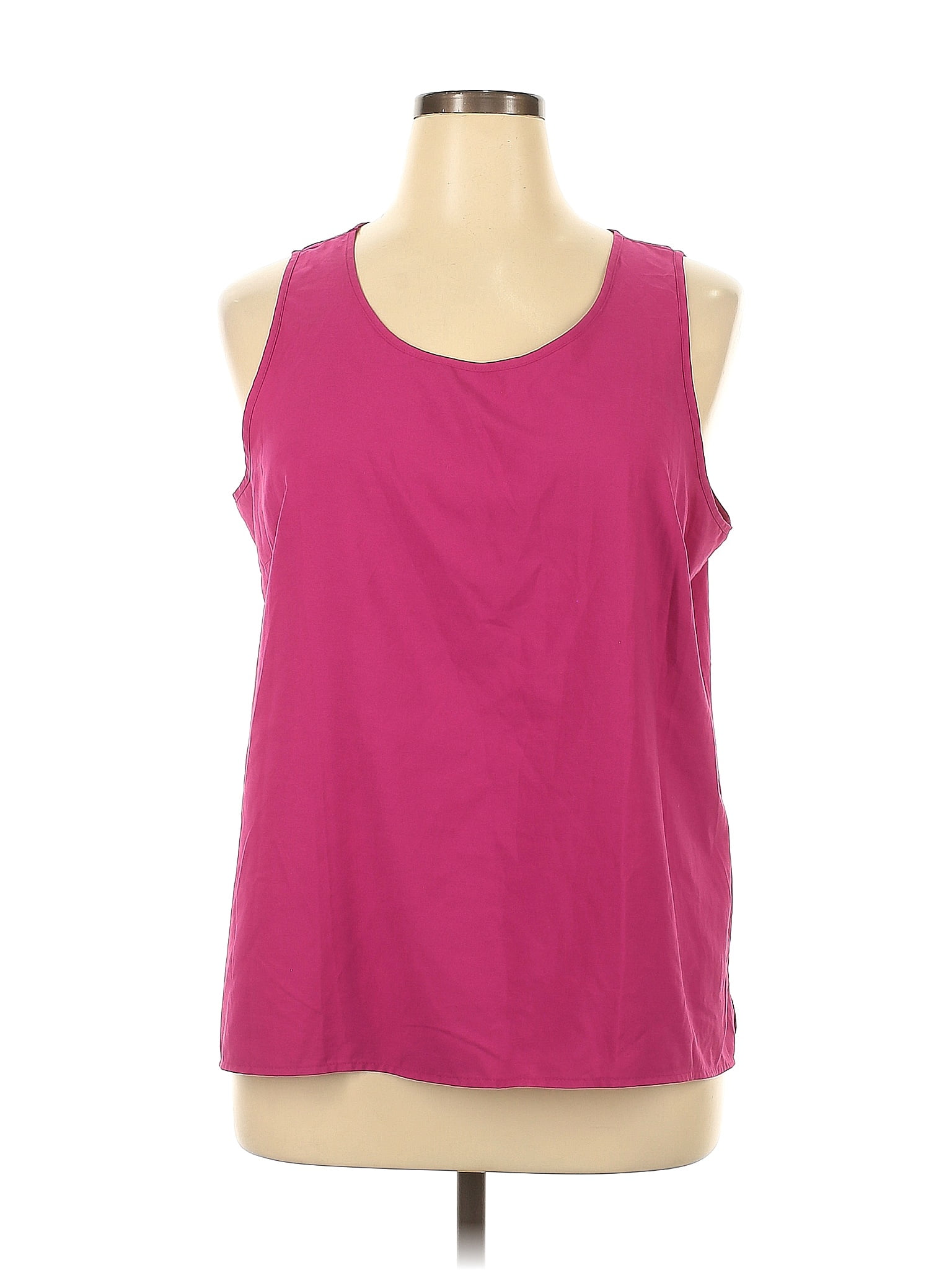 Time And Tru 100 Polyester Pink Sleeveless Blouse Size Xl 52 Off