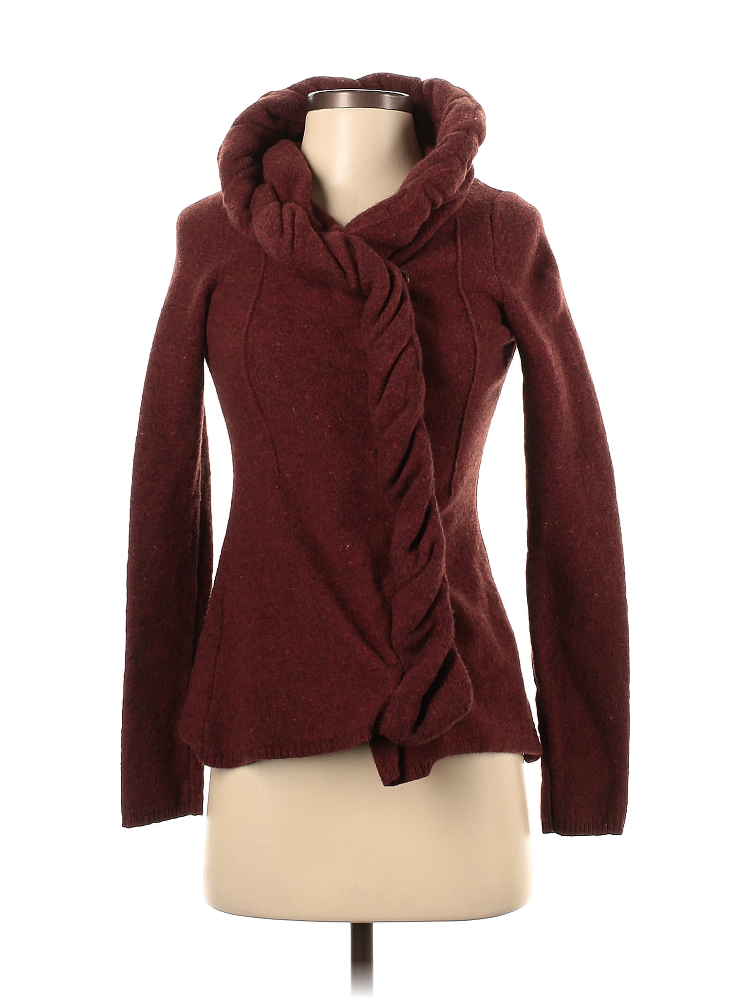 Charlie & Robin 100% Wool Burgundy Wool Cardigan Size S - 69% off | ThredUp