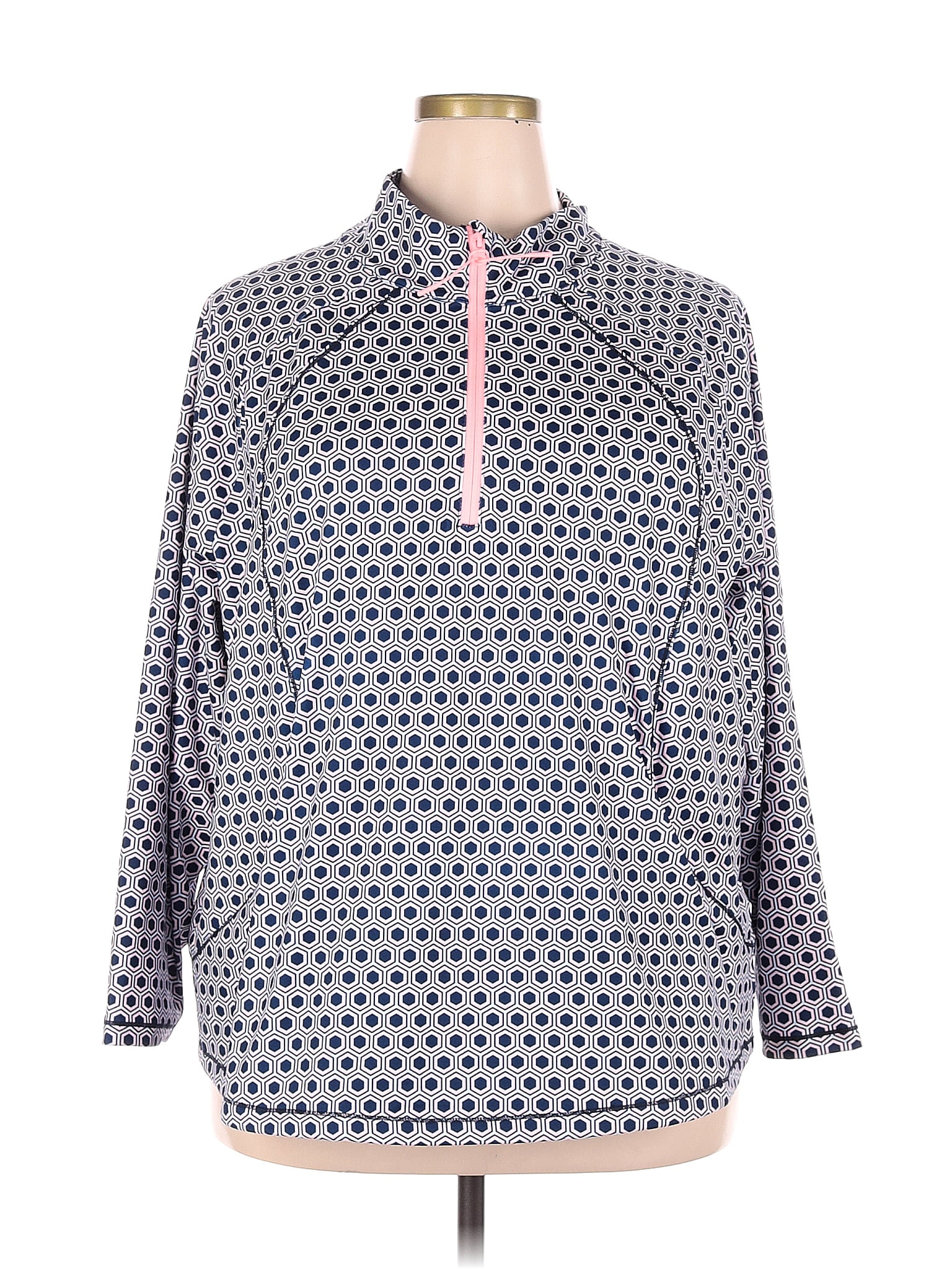 T by Talbots Polka Dots Blue Track Jacket Size 3X (Plus) - 70% off ...