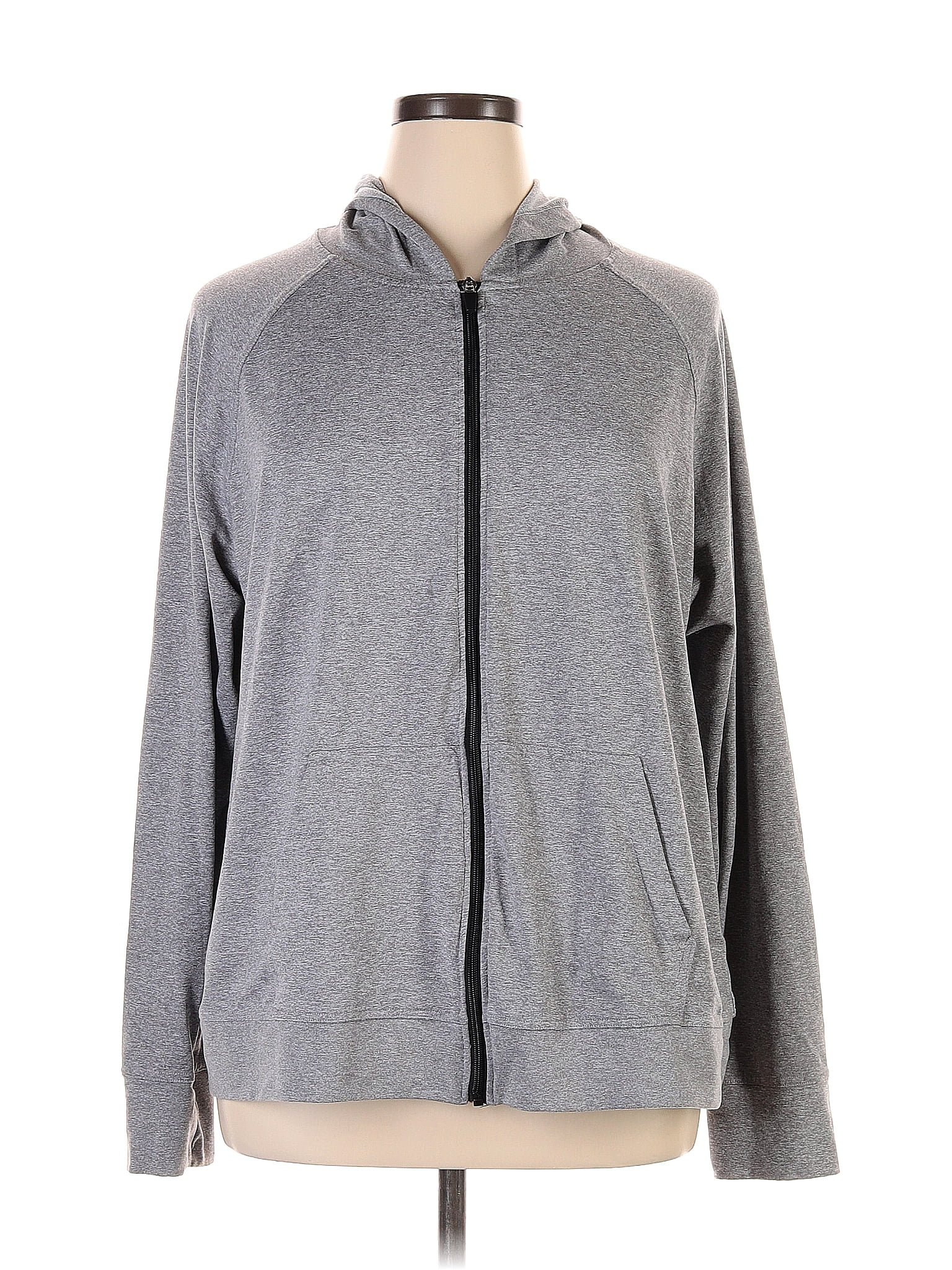 Athletic Works Gray Zip Up Hoodie Size 22 (Plus) - 44% off | ThredUp