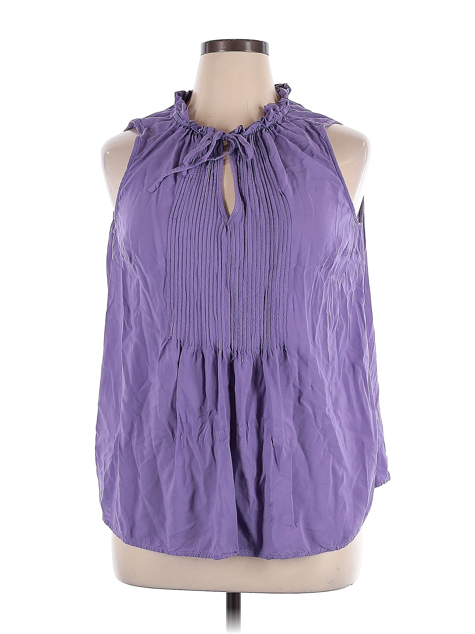 Torrid 100% Rayon Purple Sleeveless Blouse Size 1X Plus (1) (Plus) - 57 ...