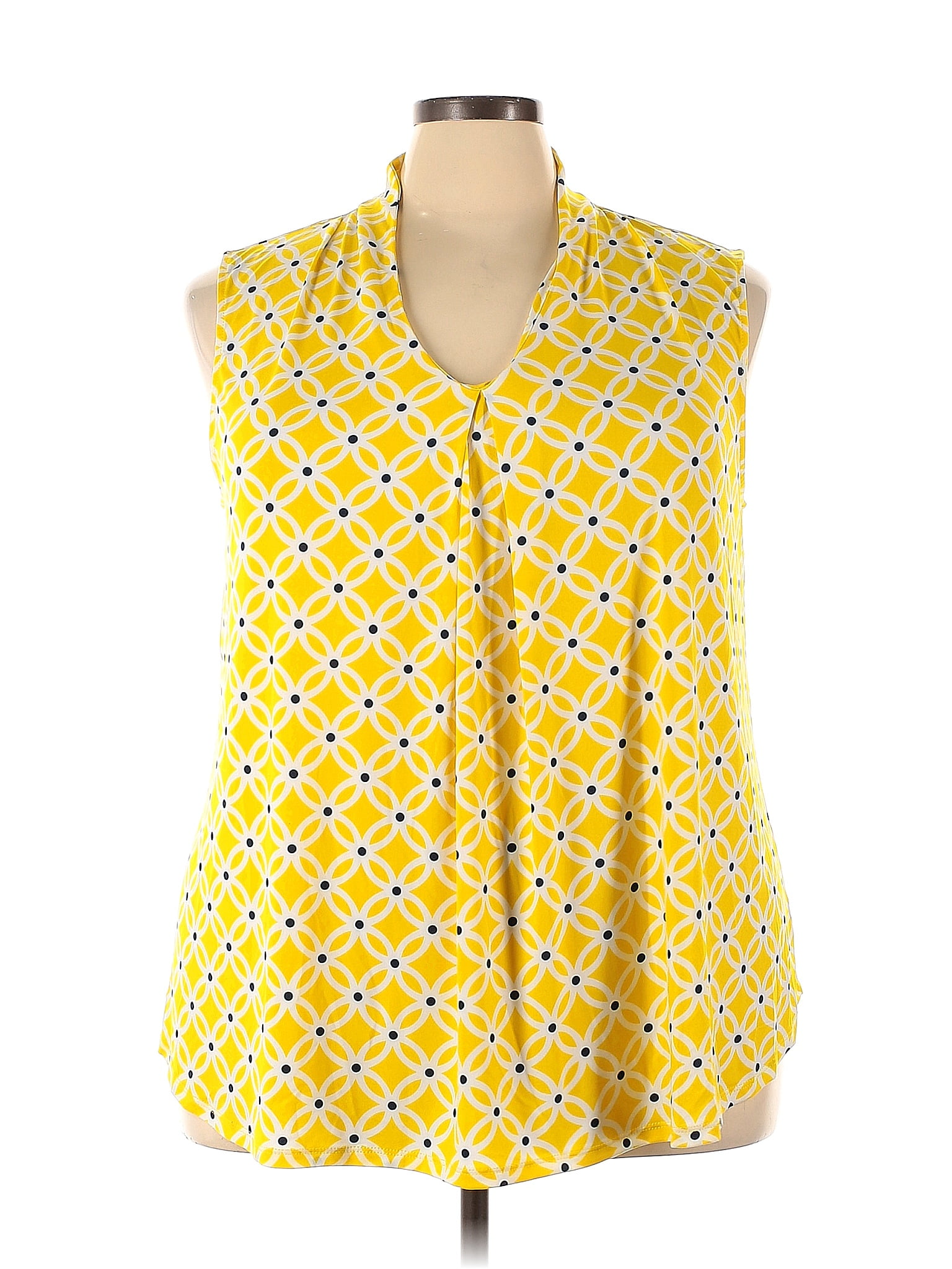 Always Indigo Yellow Sleeveless Top Size 3X (Plus) - 32% off | ThredUp