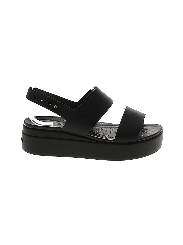Crocs 100 Synthetic Black Sandals Size 7 3 Off Thredup