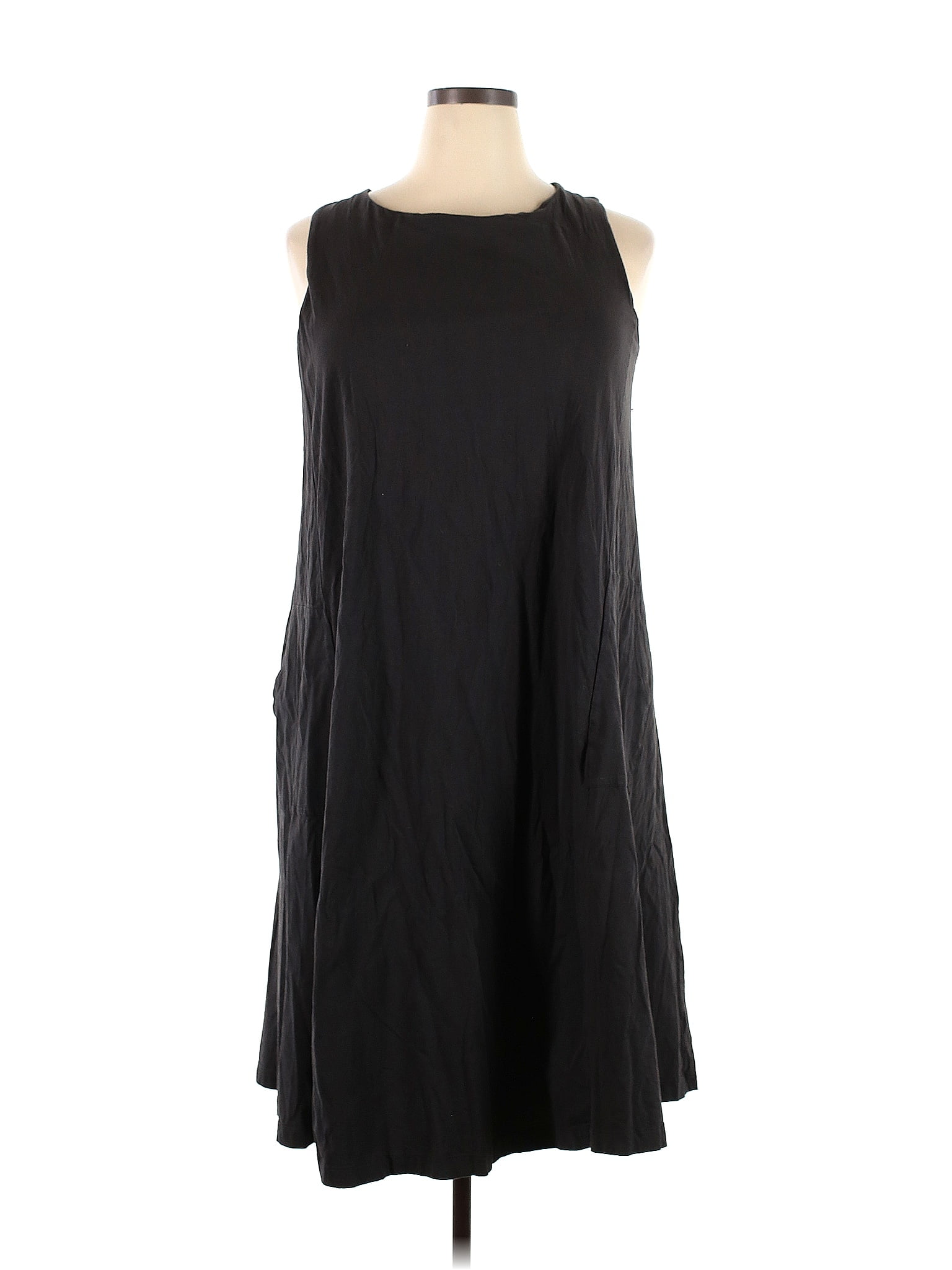 B Collection by Bobeau 100% Cotton Solid Black Casual Dress Size 2X ...