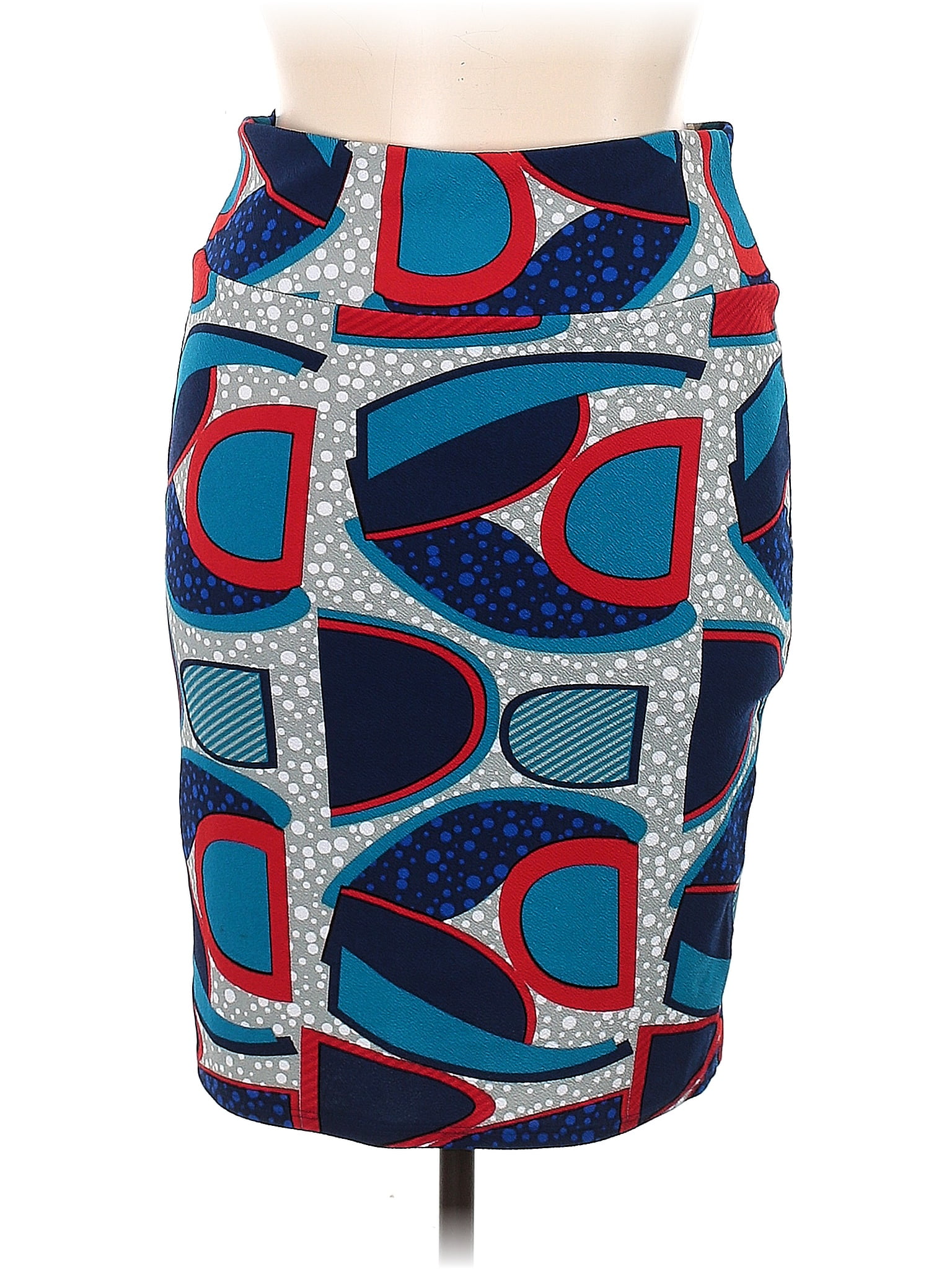 Lularoe Graphic Blue Casual Skirt Size XL - 50% off | ThredUp