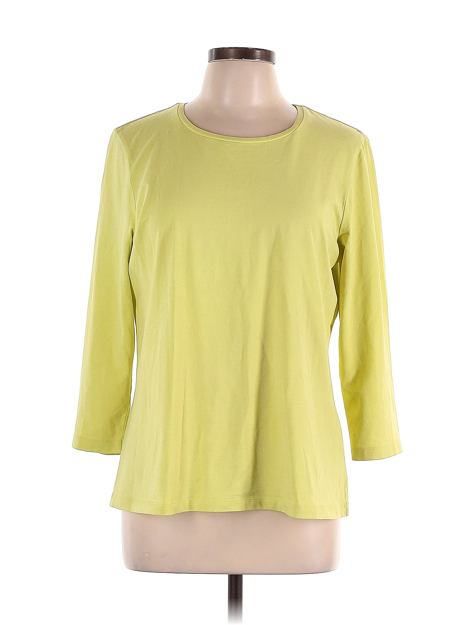 Chico's Yellow 3/4 Sleeve T-Shirt Size Lg (2) - 70% off | ThredUp