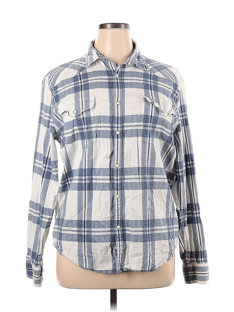 Lucky Brand Plaid Blue Long Sleeve Button-Down Shirt Size XL - 71% off | ThredUp